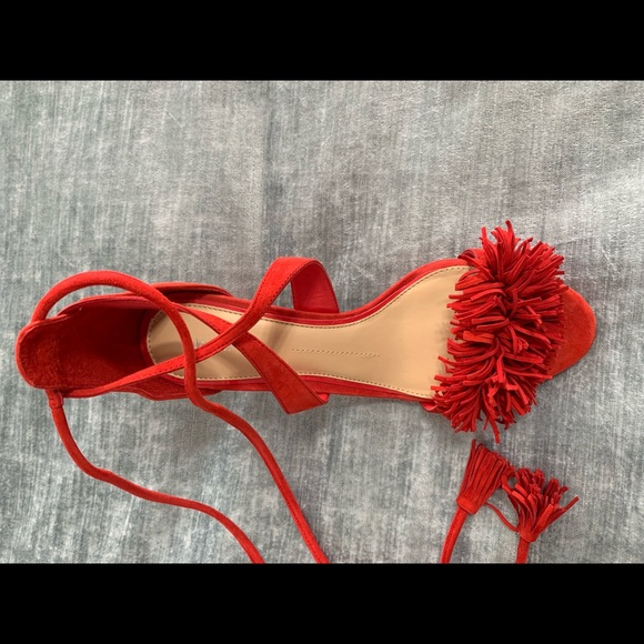 Gianni Bini | Shoes | Gianni Bono Hadley Suede Fringe Tassel Heels Red ...